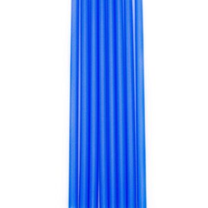 Made in USA Pack of 250 Unwrapped BPA-Free Plastic Slim Extra Long Drinking Straws (Blue - 18" X 0.21")