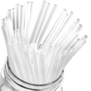 durable, reusable 7.75in clear cocktail straws 100pk. individually wrapped for germ protection and easy serving. bpa-free straw makes a great drink sipper or swizzle stirrer for mixed drinks!