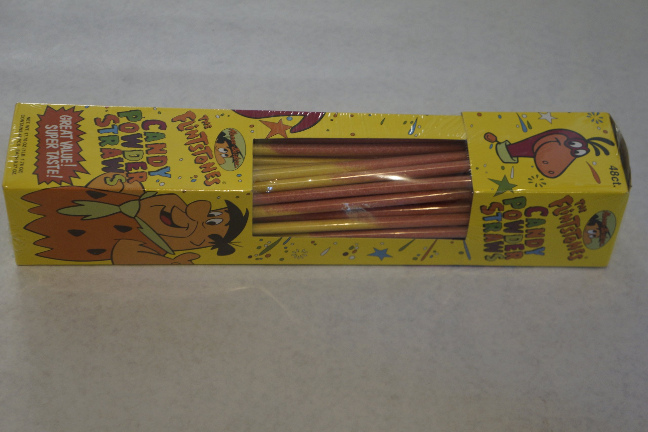 Hanna Barbera Productions Flintstones Powder Candy Straws