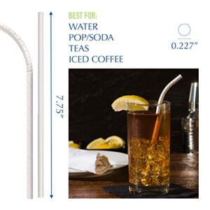 Aardvark 7.75" White Jumbo Eco-Flex Paper Straws, 4,800 ct