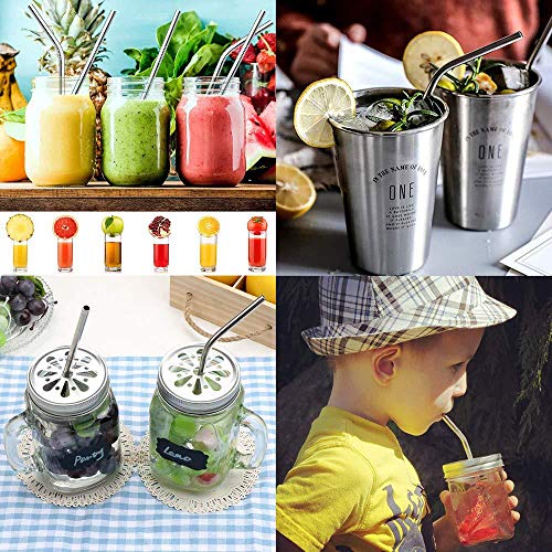 Reusable Metal Straws 50Pack.Ultra Long 10.5”Stainless Steel Drinking Straws in Bulk For Wholesale.265x6mm Straight Curved Straws for 20/30oz Tumblers Yeti (50pcs all straight Rainbow-10.5")