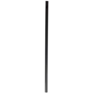 bws 7 3/4" jumbo black unwrapped straw, case of 5000