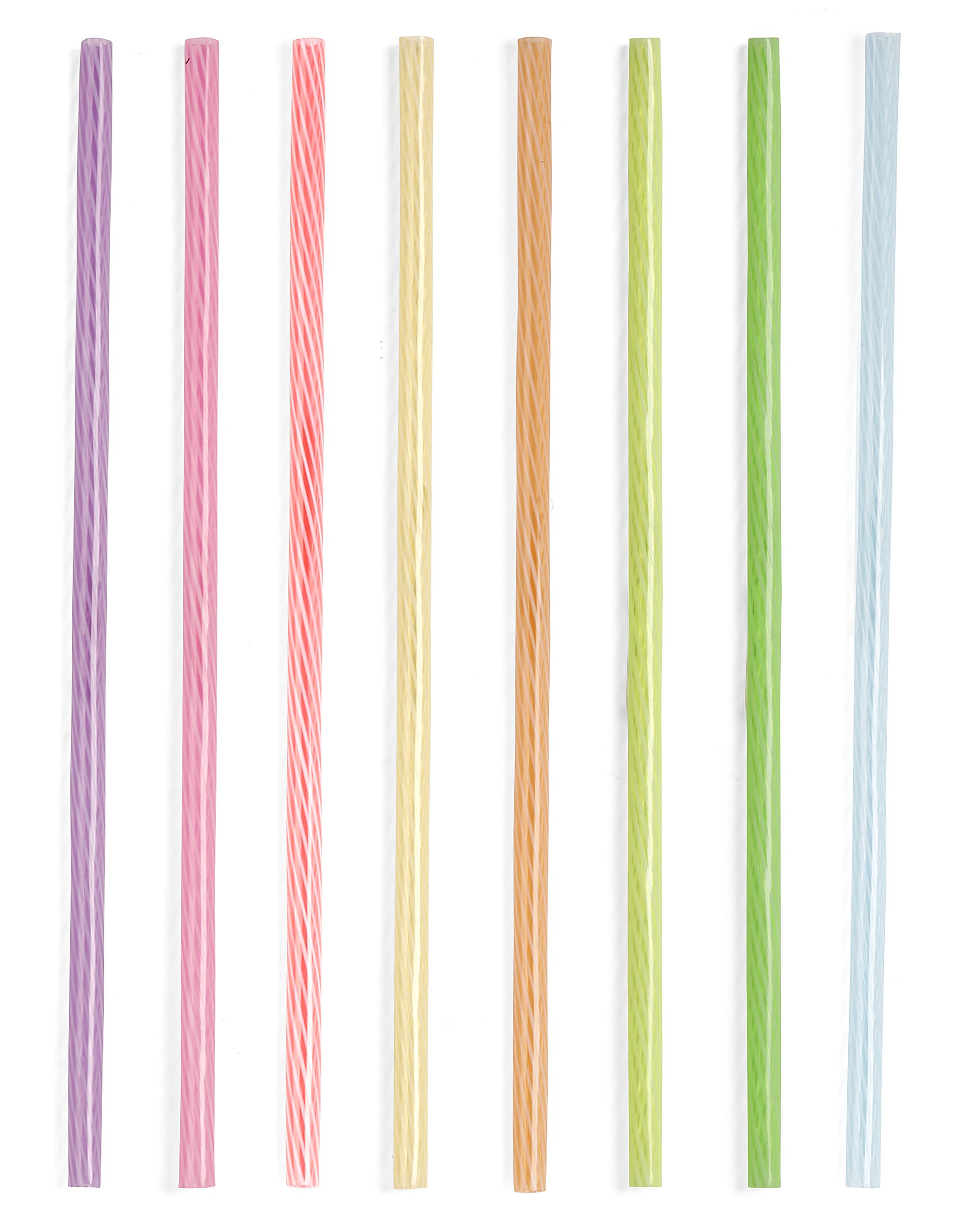 Rainbow Reusable 8 Inch Straws