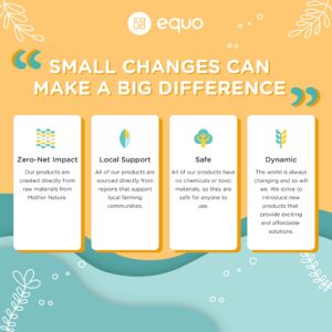 EQUO Limited Edition Coconut and Sugarcane Drinking Straws, Biodegradable and Plastic-Free, Combo Pack of 100, Standard