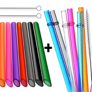 ALINK 10 Triatan Reusable Straws + 12 Reusable Boba Tea Straws