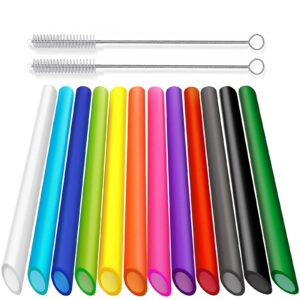 ALINK 10 Triatan Reusable Straws + 12 Reusable Boba Tea Straws