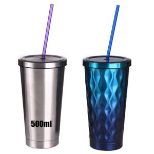 ALINK 10 Triatan Reusable Straws + 12 Reusable Boba Tea Straws