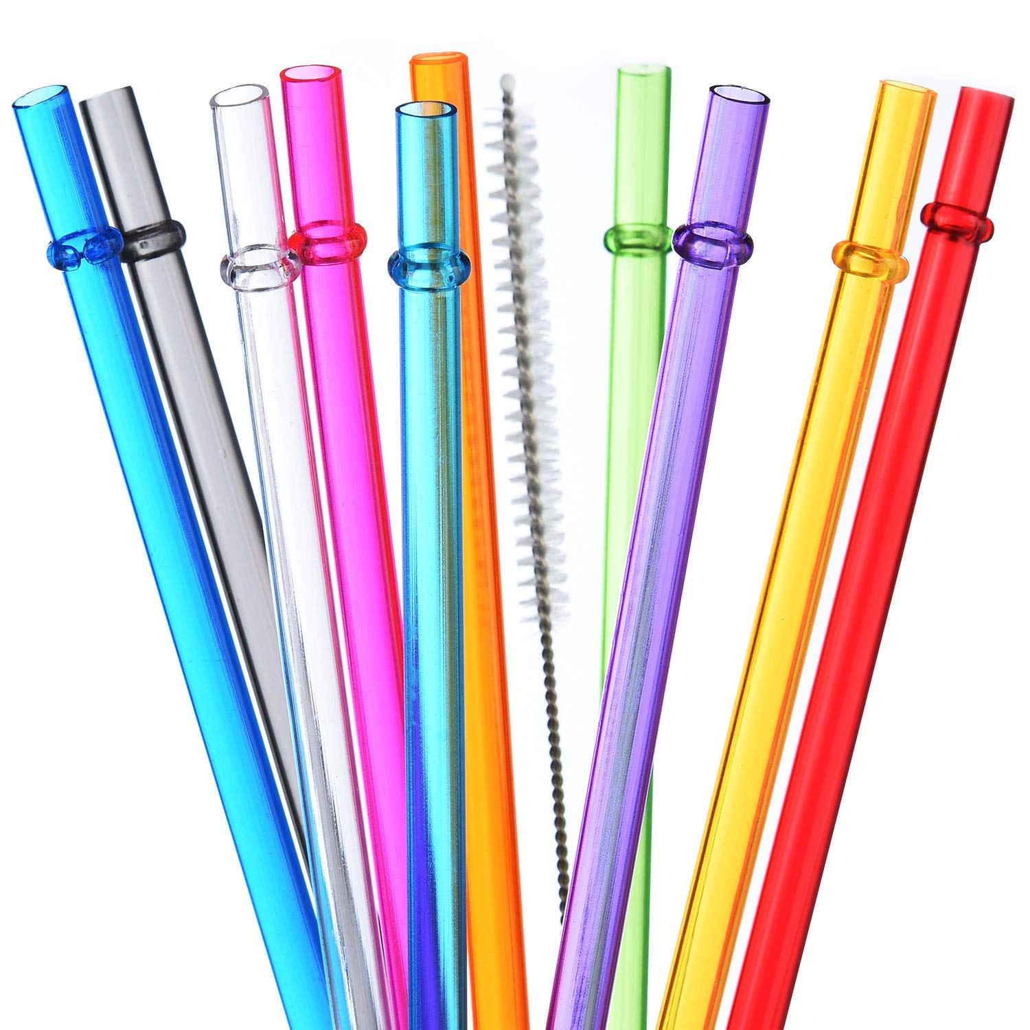 ALINK 10 Triatan Reusable Straws + 12 Reusable Boba Tea Straws