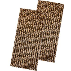 cheetah print paper straws - animal print straws - safari theme birthday party supply - 50 pack outside the box papers brand