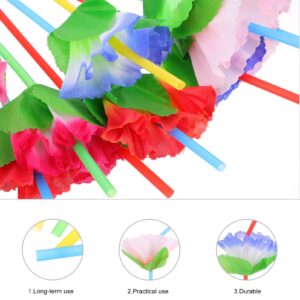 NOLITOY 300 Pcs Fruit Straws Disposable Drinking Straws Disposable Straws Fluorescent Straws Garnishing Straws Cocktail Straws Pearl Decor Cocktail Sip Stirrers Disposable Juice Straws