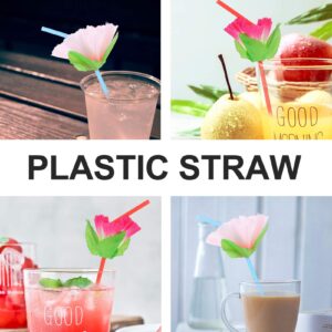 NOLITOY 300 Pcs Fruit Straws Disposable Drinking Straws Disposable Straws Fluorescent Straws Garnishing Straws Cocktail Straws Pearl Decor Cocktail Sip Stirrers Disposable Juice Straws