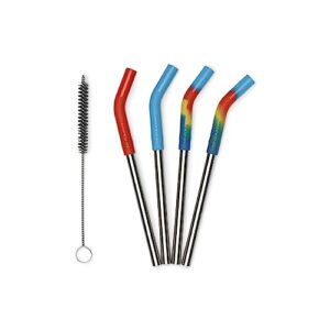 klean kanteen short multi color straws 4 pack, 1 ea