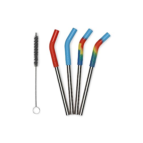 Klean Kanteen Short Multi Color Straws 4 Pack, 1 EA