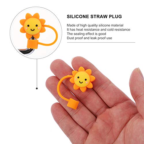 6pcs Straw Covers Cap, Silicone Straw Tips Covers, Reusable Silicone Straw Covers For Reusable Straws, Anti Wrinkle Drinking Straw Dispensers