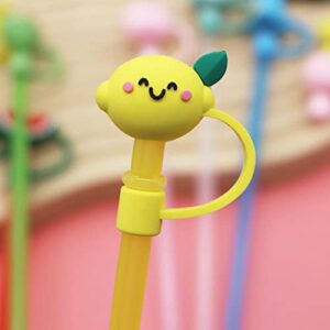 Cute Straw Tips Cover,Cartoon Straw Topper,Silicone Animals Straw Cover,Reusable Drinking Straw Cover,Dust Proof Straw Plugs for 6-8 mm Straws Outdoor Home Kitchen Party Decor