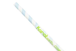 karat earth ke-c9337 10.25" giant paper spiral straws (7mm), wrapped, blue & white (1,200 ct)