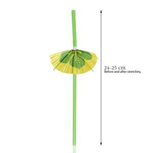 DelightBox 24 Multicolored Cocktail Parasol Umbrella Straws