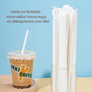 E-DAZZLE Biodegradable Plant Based Drinking Straws,200pcs Individually Wrapped Disposable Straws,Cocktail Straws,BPA Free Eco-Friendly Straws (7.5 inch 6 * 190mm)