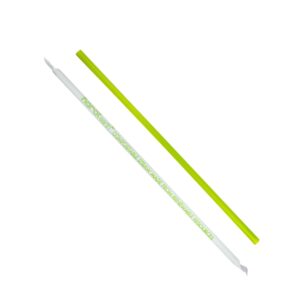 karat earth 9.5" pla jumbo straw, wrapped - green - 4,800 ct