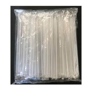 Extra Wide Individually Wrap Boba Bubble Tea Fat Drinking Straws, 7-7/8" Long, Transparent, 2250 pcs per case (2250)