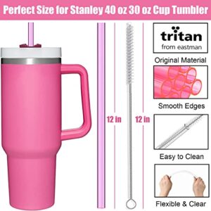 ALINK 13 IN Glitter Straws + Pink Straws for Stanley 40 OZ Tumbler