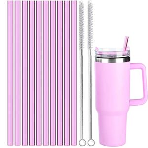 ALINK 13 IN Glitter Straws + Pink Straws for Stanley 40 OZ Tumbler