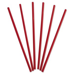 dixie gw104 wrapped giant straws 10 1/4-inch polypropylene red 300/box 4 boxes/carton