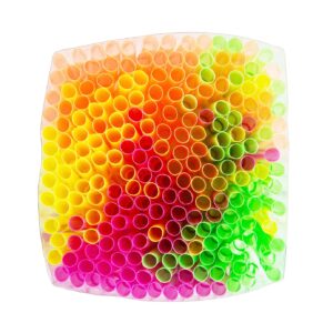 Tiger Chef Refill 400 Flexible Plastic Multi Color Neon Drinking Straws BPA-Free 8.25 Inch