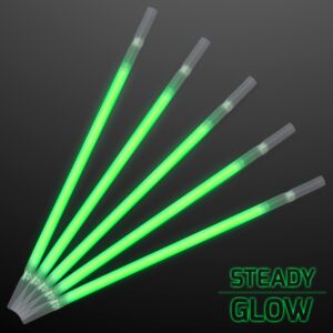 Pack of 25 Green Glow Straw for Light Drinks