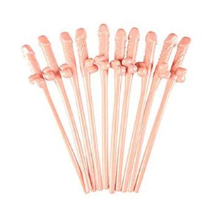 penis shaped bachelorette drinking straws (natural)