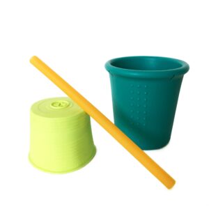 Silicone Straw Cup - Teal