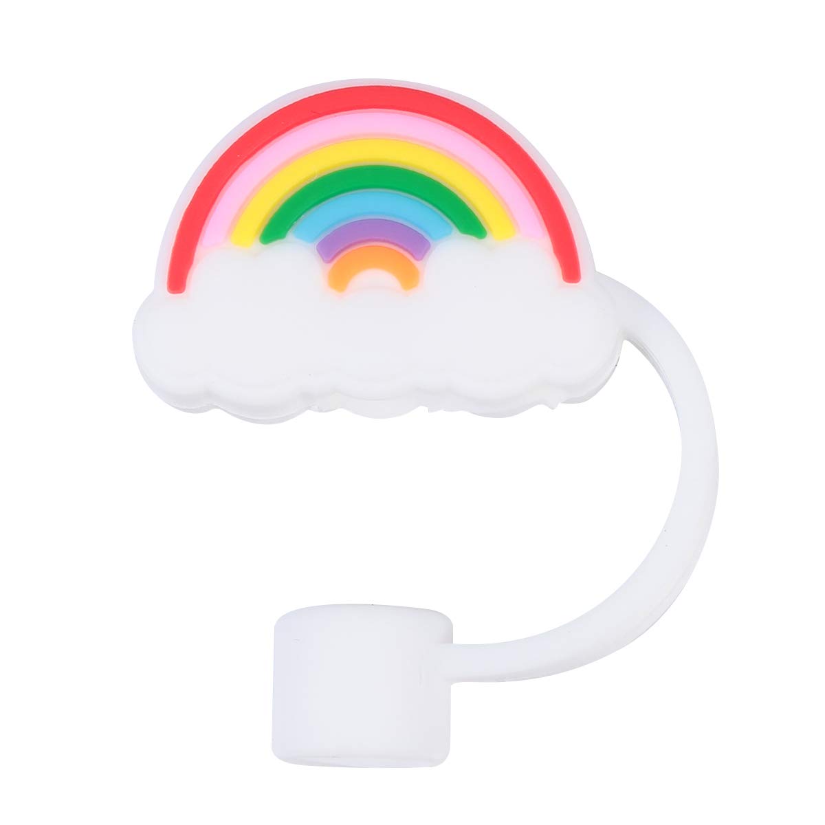 VALICLUD Creative Rainbow Straw Cover Drinking Straw Plug Dust-Proof Cover (Rainbow)