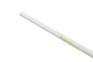 karat earth ke-c9300w 7.75" paper wrapped jumbo paper straw (5mm) - white (2,000 ct)