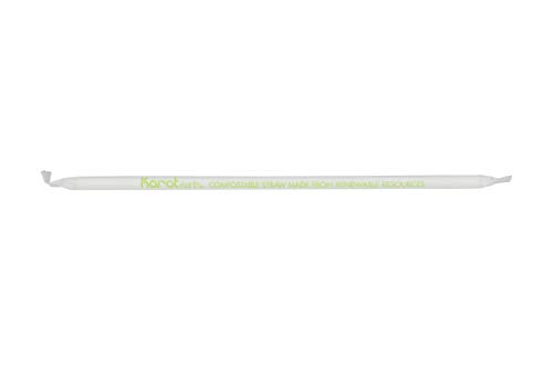 Karat Earth KE-C9300W 7.75" Paper Wrapped Jumbo Paper Straw (5mm) - White (2,000 ct)