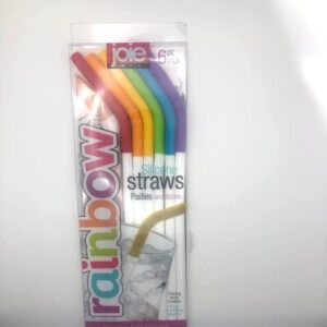 Rainbow Silicone Straws Reusable