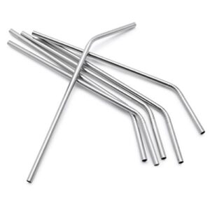 sur la table stainless steel straws, set of 6