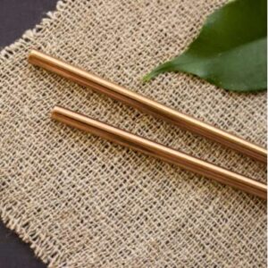 2activelife Copper Straws, Pure Copper Drinking Straws Gift Set Food Safe 8.5inch Long Handcrafts Bent and Straight Copper Straws with Cleaning Brush(2Bent+2Straight)