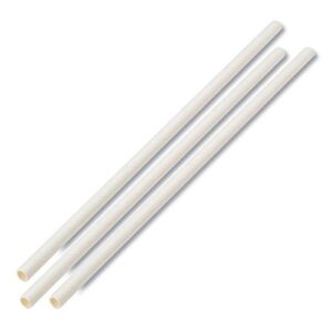 Boardwalk BWKPPRSTRWWR 7.75 in. x 0.25 in. Individually Wrapped Paper Straws - White (3200/Carton)