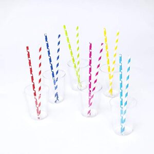 200 Pack Paper Straws, Drinking Straws for Smoothies, Juices, Cocktail, Birthday Parties And Weddings, 100% Biodegradable.