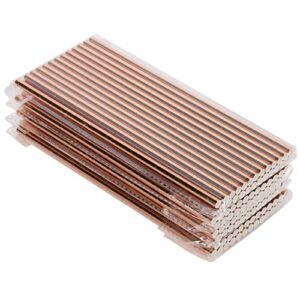 100Pcs Rose Gold Paper Straws Disposable Tableware for Party Birthday Wedding Celebrations Decorations