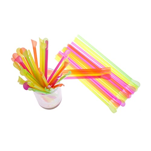 UPKOCH Smoothie Straws Bubble Tea Straws 300pcs Spoon Straws Flexible Drinking Straws, Straws, Extra Flexible Party Fancy Straws Smoothie Straws Bubble Tea Straws