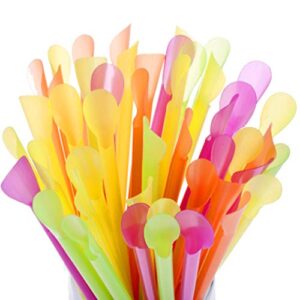 UPKOCH Smoothie Straws Bubble Tea Straws 300pcs Spoon Straws Flexible Drinking Straws, Straws, Extra Flexible Party Fancy Straws Smoothie Straws Bubble Tea Straws