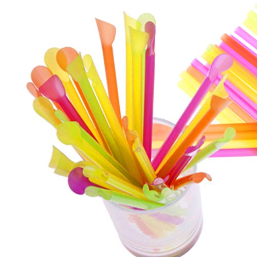 UPKOCH Smoothie Straws Bubble Tea Straws 300pcs Spoon Straws Flexible Drinking Straws, Straws, Extra Flexible Party Fancy Straws Smoothie Straws Bubble Tea Straws