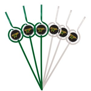 dallas stars team sipper straws