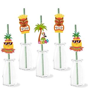 fiesta paper straws, mexican fiesta party striped paper straw for cinco de mayo hawaiian wedding bachelorette birthday party supplies decorations 36 pack girl pineapple smiley face