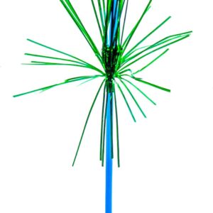 Perfect Stix Concession and Decorative 8'' Flex Straw with Blue Palm Green Frons 96ct.