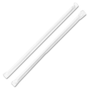 genuine joe jumbo translucent straight straws