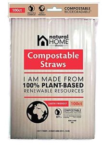 100 compostable straws (100)