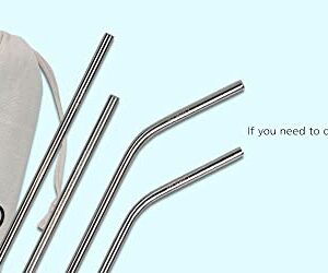 IFUNiD Reusable Stainless Steel Straws 12pcs Set with 2pcs cleaning brushes various size straws for various liquids for a safer earth.