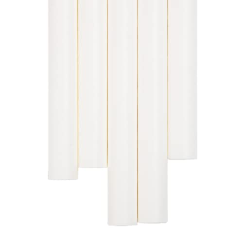 OURORANGE. 60 Pack. Disposable Degradable and Eco-friendly Individually Wrapped Paper Straws for Drinking. White